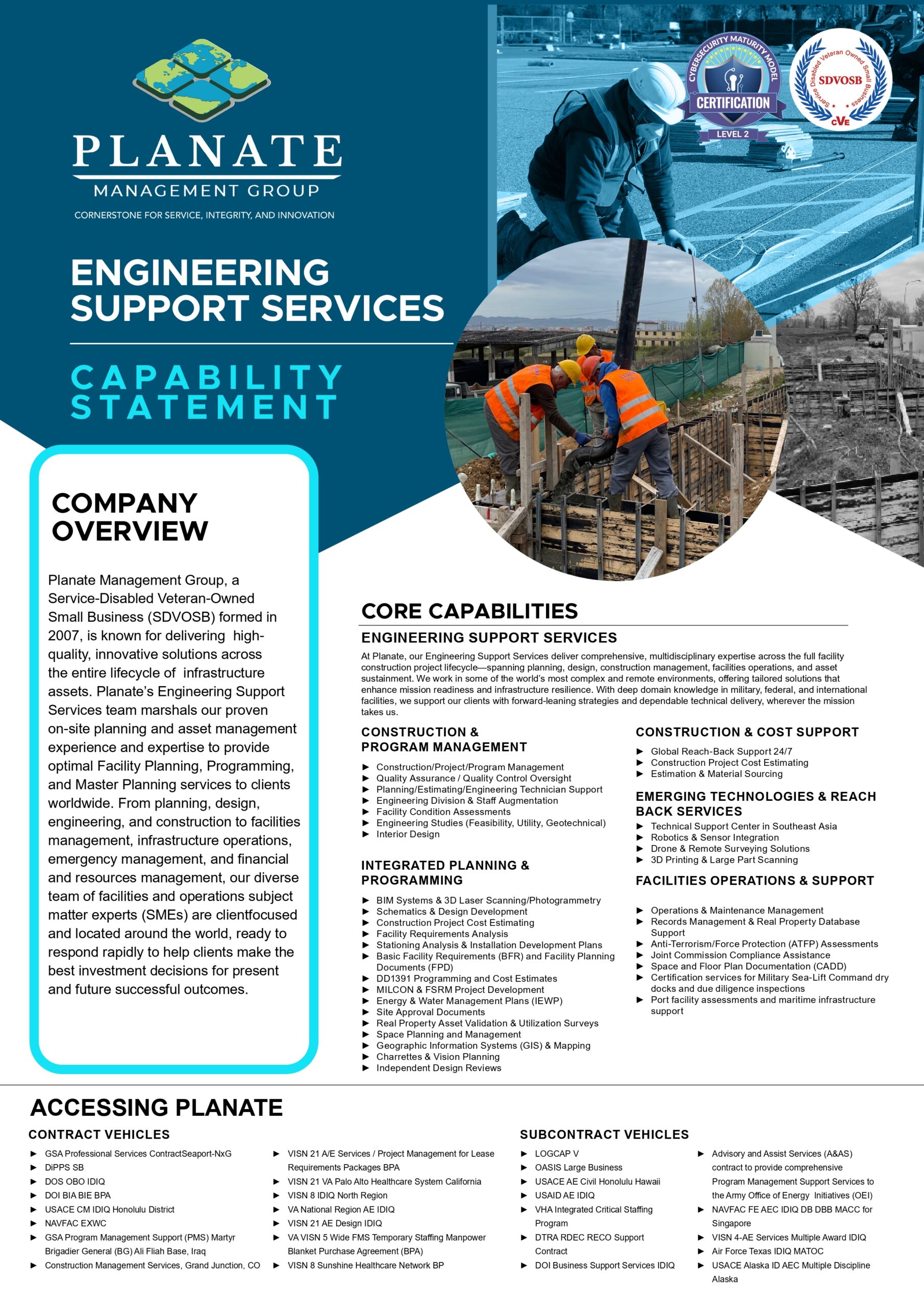 Capability Statement - Planate Management Group